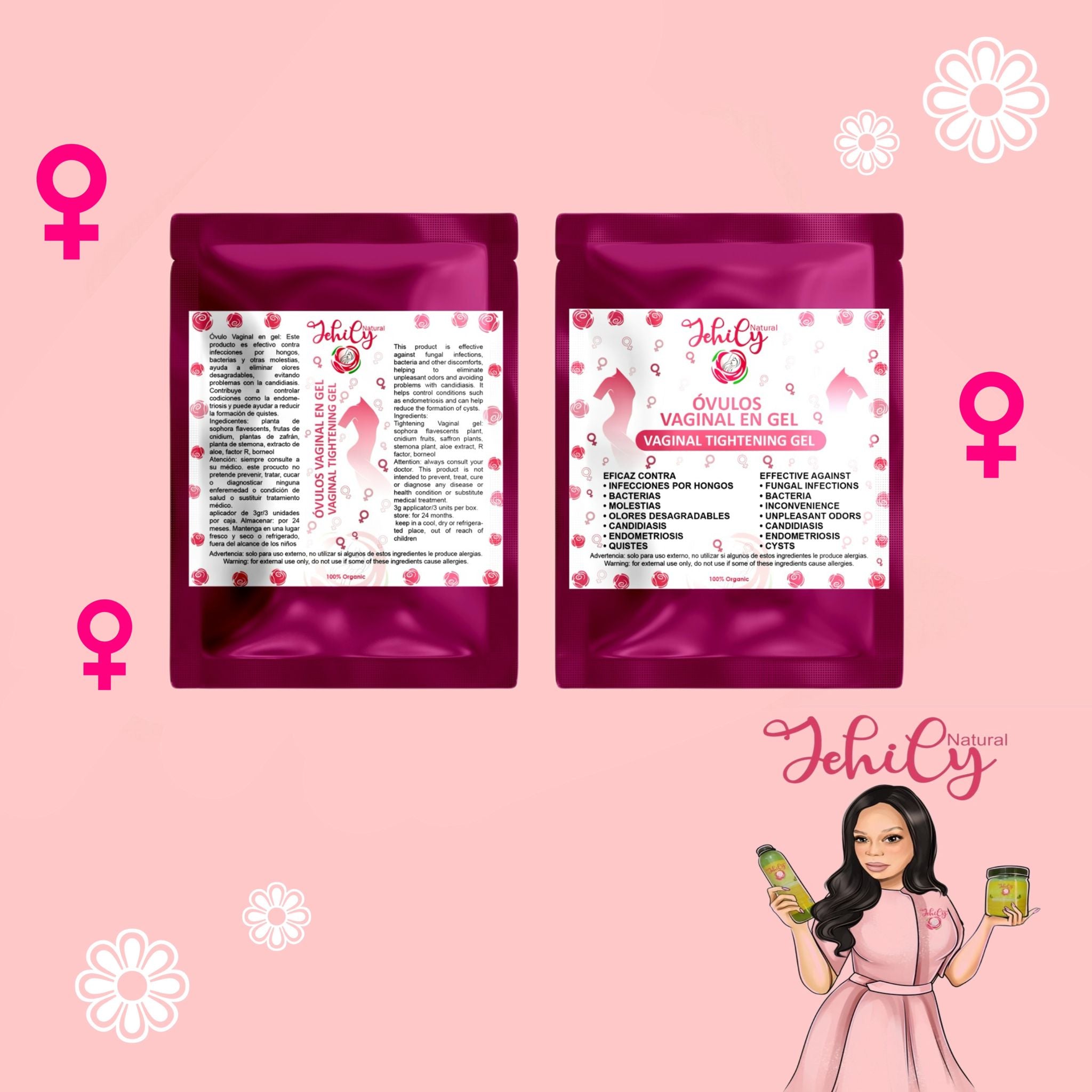 Ovulos vaginales en gel / vaginal tightening gel. – Jehily Natural